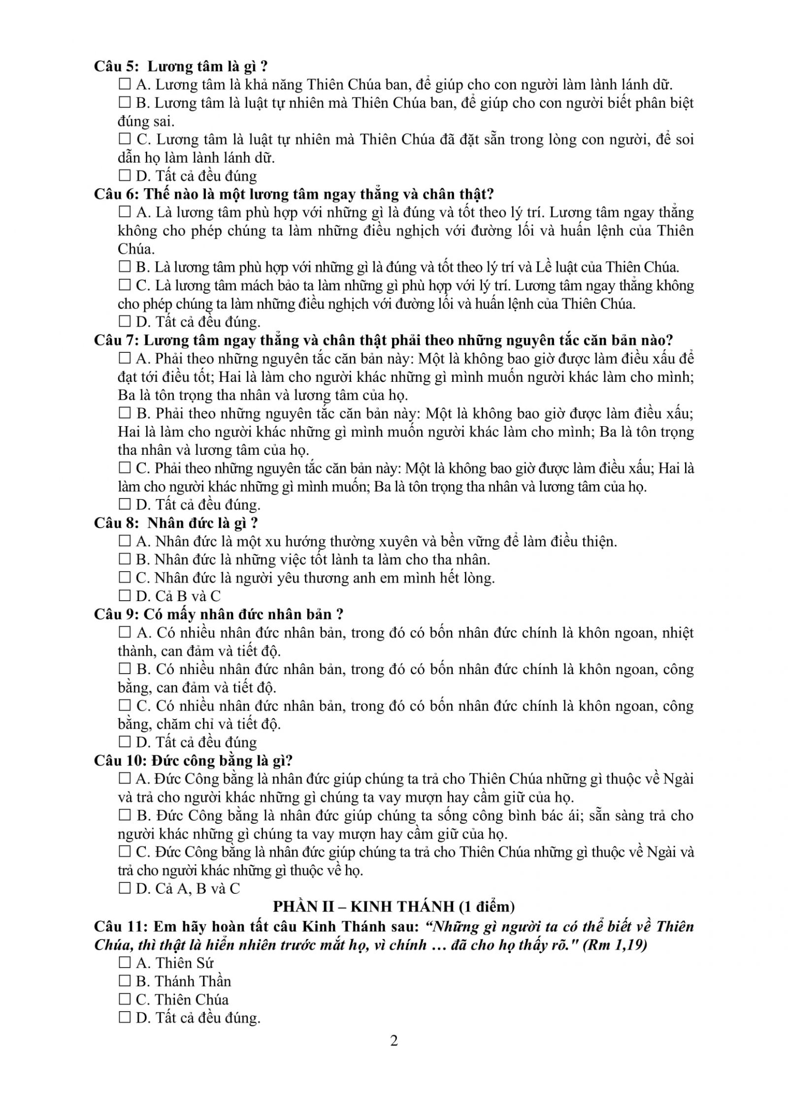 25 - Đề thi Học kỳ I - Ngành Nghĩa Sĩ cấp 3 - Mã số: HK1-NS301